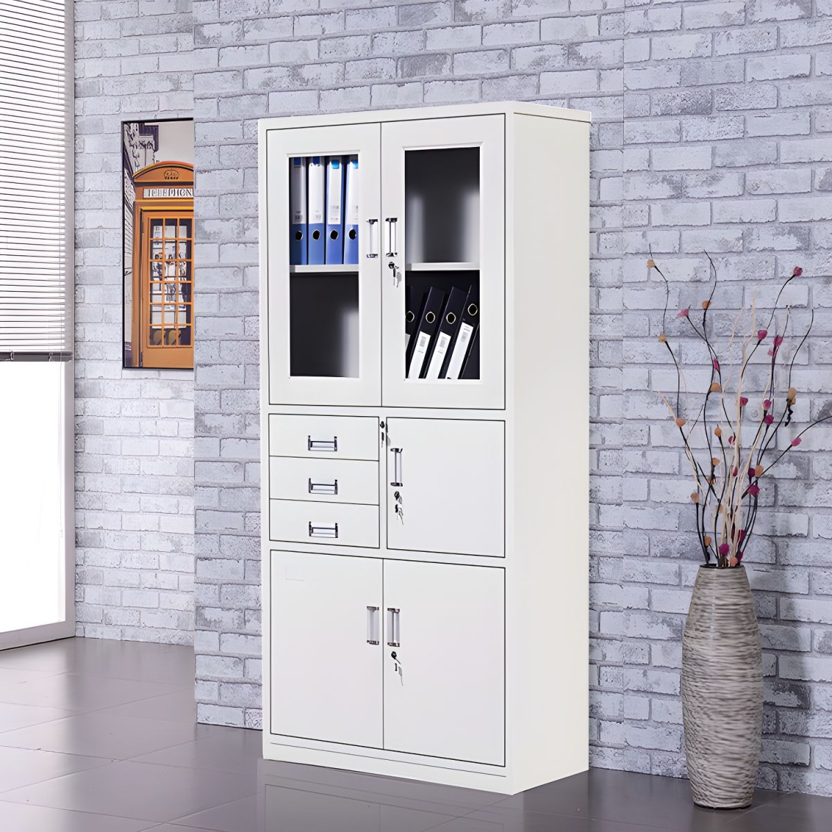Steel filling cabinet with safe - Best Shop Furniture , Filling cabinets