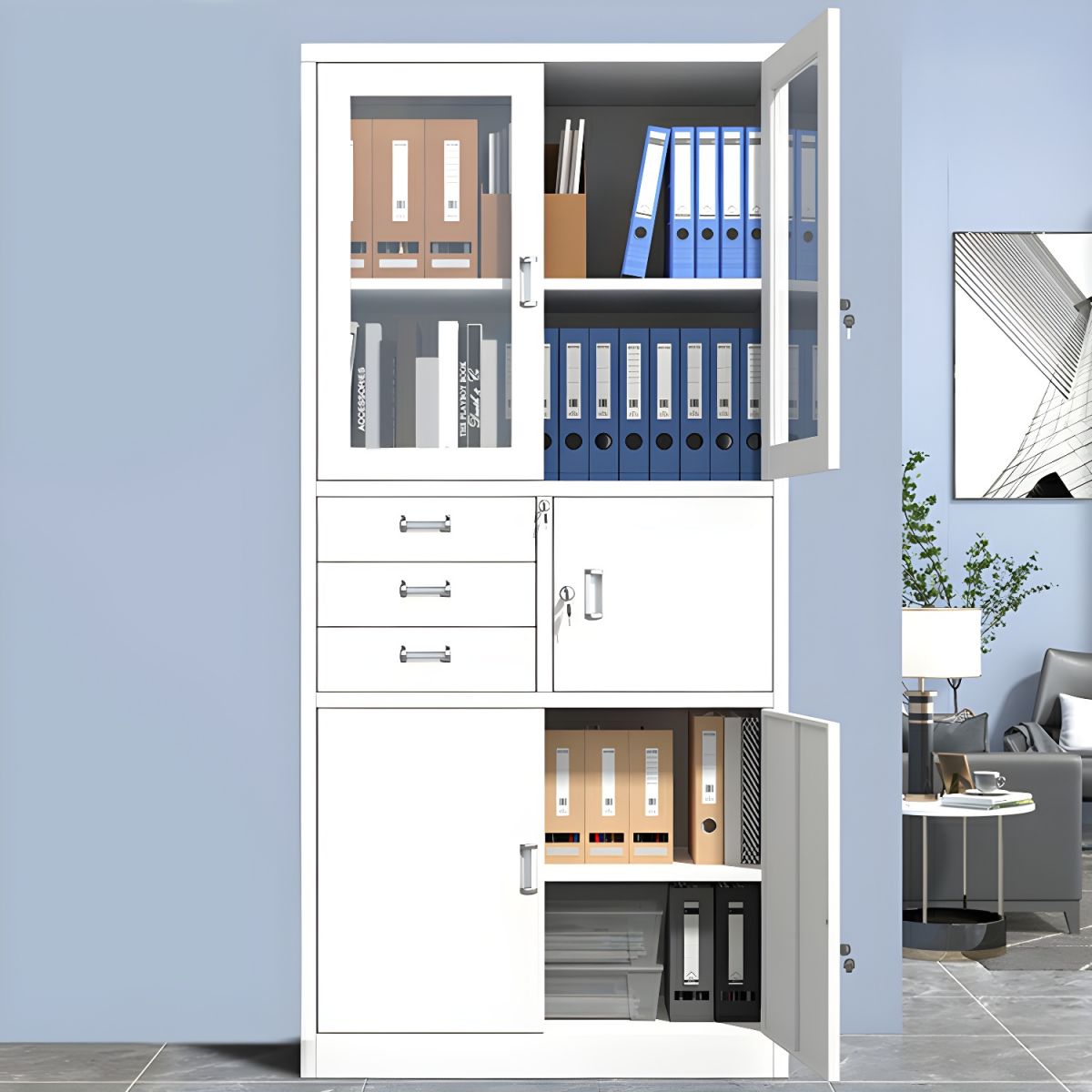 Steel Office Cabinet with Safe - Best Shop Furniture - office filling ...